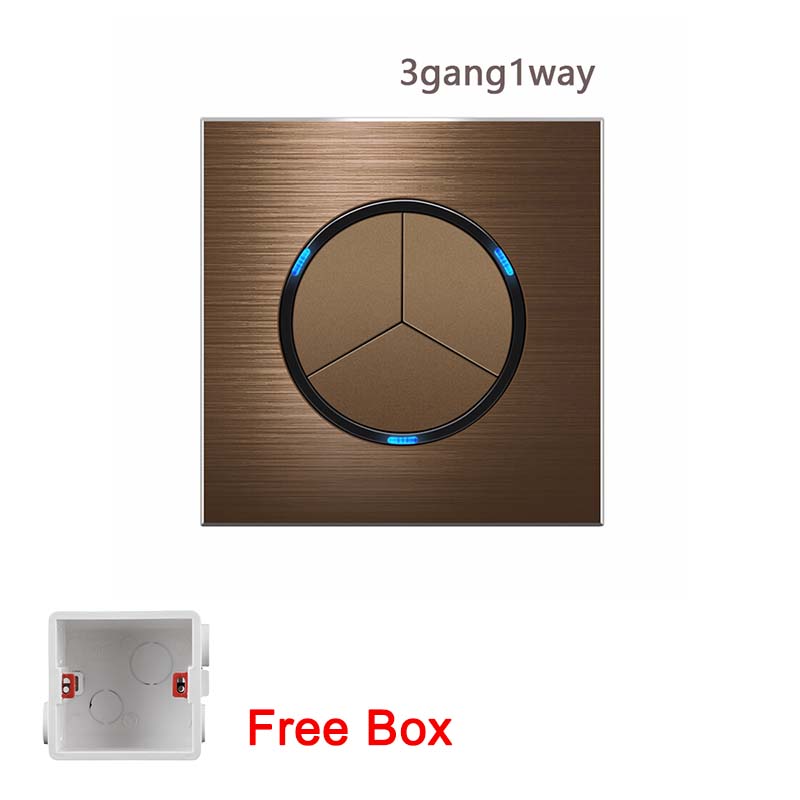 【Free Box】PSM LED Wall Switch Light Universal Socket Modern Switch 86 ...