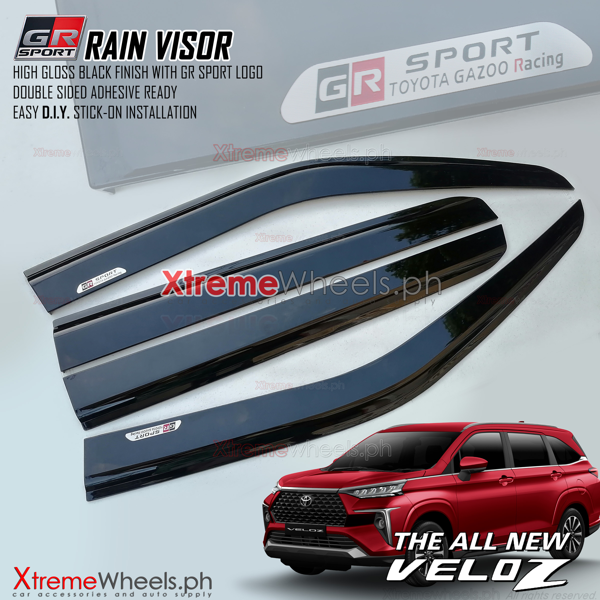 Toyota Veloz 2022-2024 GR Thick slim Thailand Made Rain Gutter / Rain ...