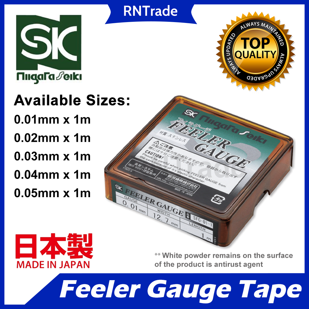 Feeler Gauge Strip Tape Niigata Seiki (SK), 1m x 0.01 to 0.05 mm, Made In Japan | Lazada PH