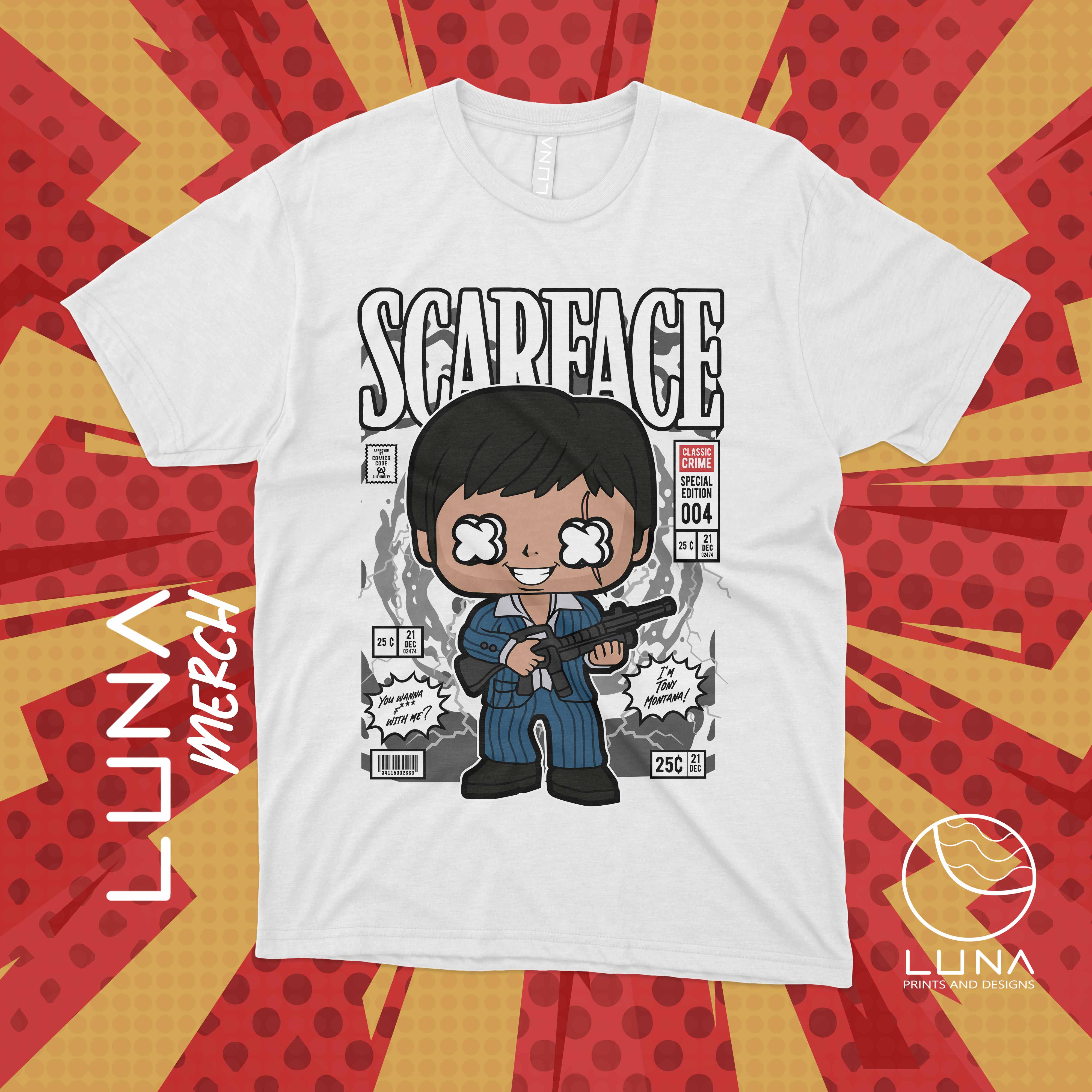 Pop Art- Scarface - Antonio "Tony" Montana Funko pop Chibi Shirt - The ...