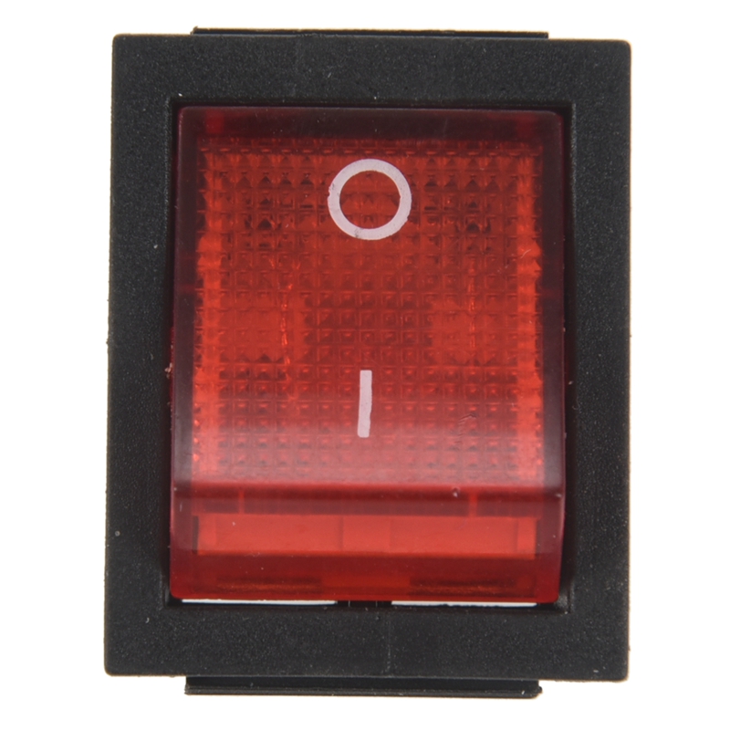 Red Light 4 Pin DPST ON/OFF Snap in Rocker Switch 15A/250V 20A/125V AC ...