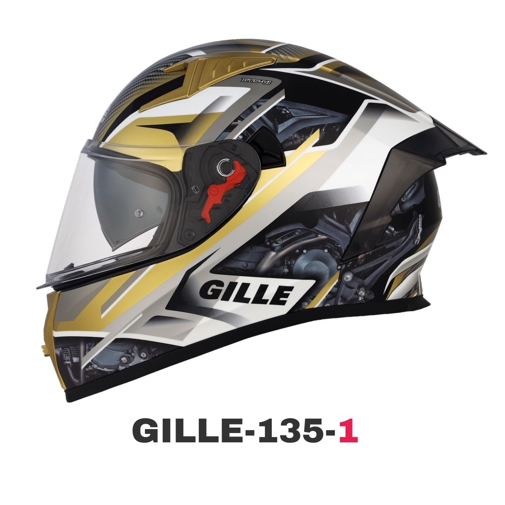 Gille 135 GTS SERIES V1 Engine Full Face Dual Visor Motorcycle Helmet ...