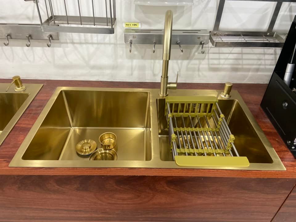 Heavy Duty Complete set Double Tub Kitchen Sink 304 stainless -3mm ...