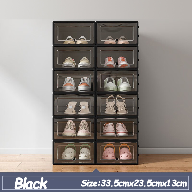 Large Size Shoe Box Storage Colorful Plastic Foldable Dustproof Drawer ...