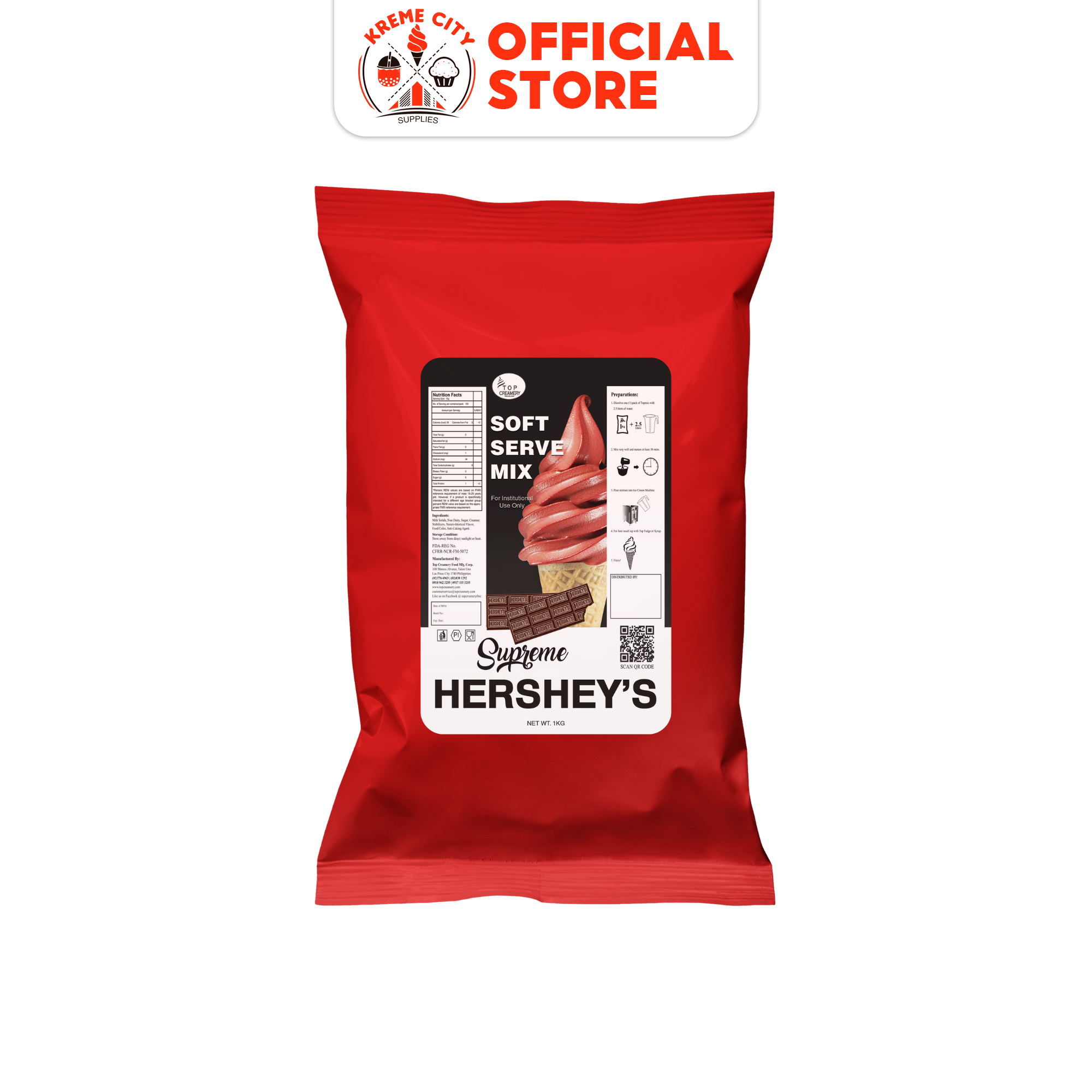 Top Creamery Supreme Hershey Soft Serve Ice Cream Powder 1kg | Lazada PH