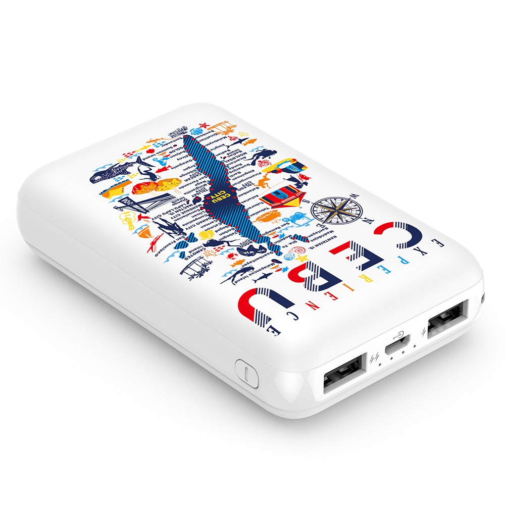 Island Experience Cebu Map 10,000 MAH Fast Charge Powerbank With Type-C ...