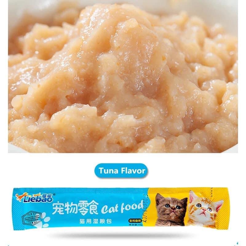 15g Liebao Cat Paste Cat Wet Food Cat Treat Chicken Tuna CAt Treats ...