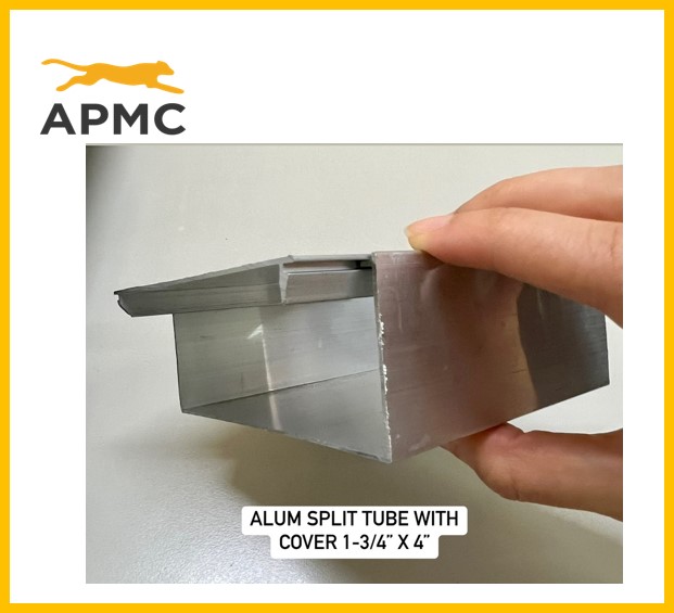 Aluminum Cable Wire Tray / Split Tube with Cover 1-3/4" x 4" x 4 FT ...