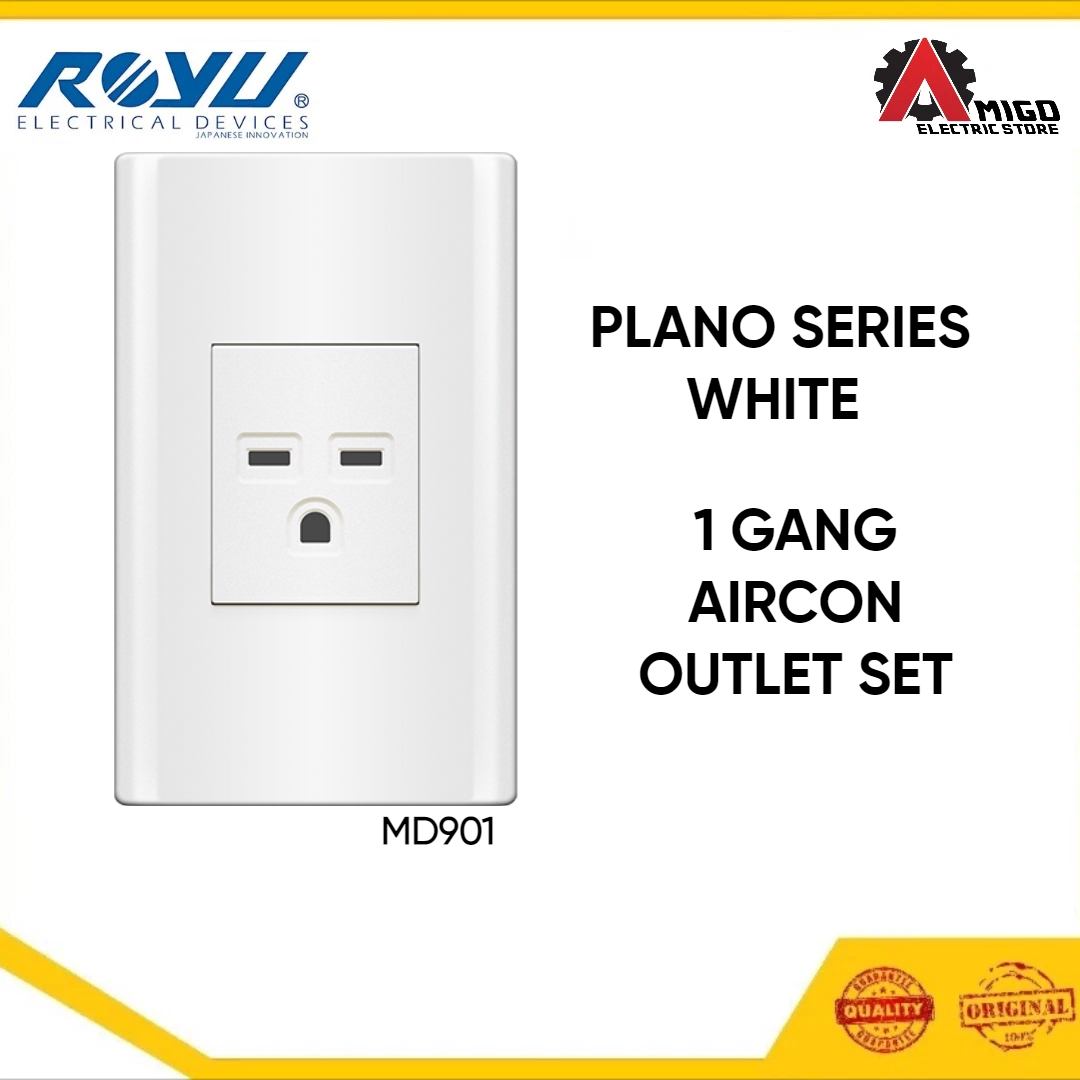 ROYU Plano Series White Set Outlets - 2 Gang Outlet Set MDS113, 3 Gang ...