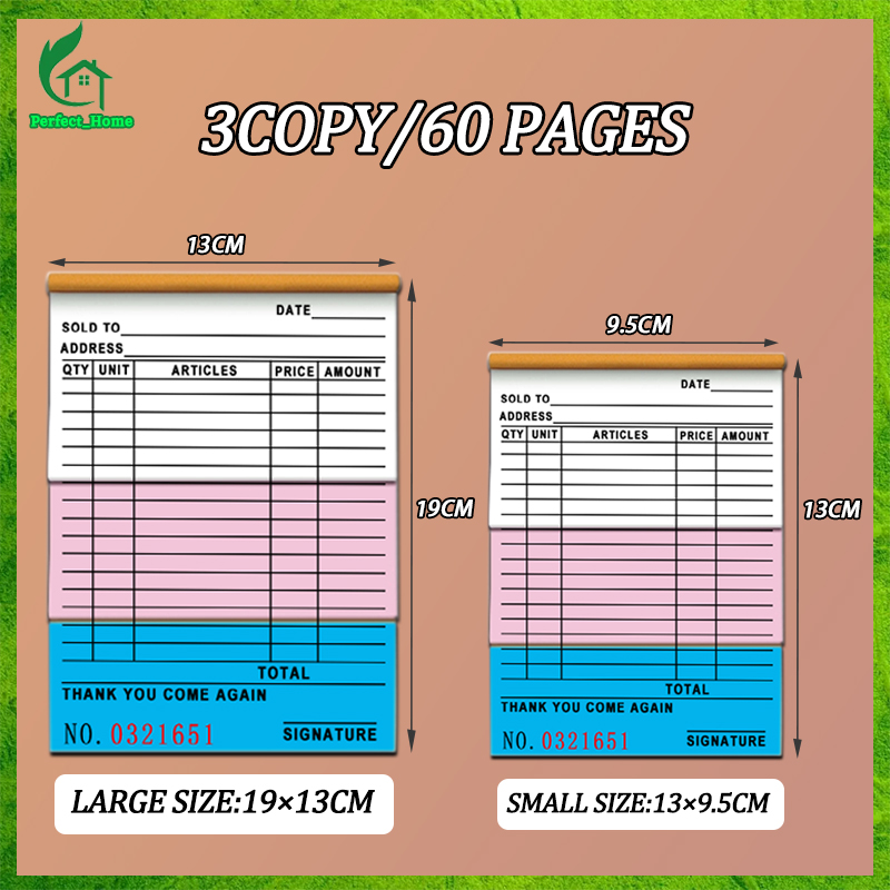 60pages 2&3 copies collection receipt wholesale resibo carbonized ...