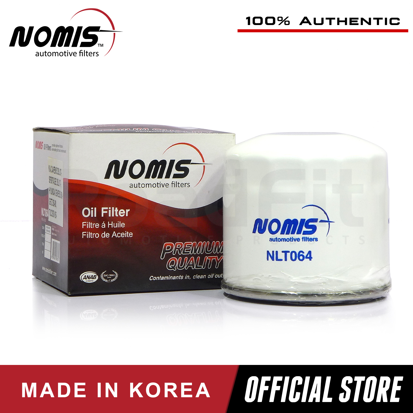 Nomis Oil Filter NLT-064 for Kia Carens 2.0 CVVT Dsl G4KA 2007 ...