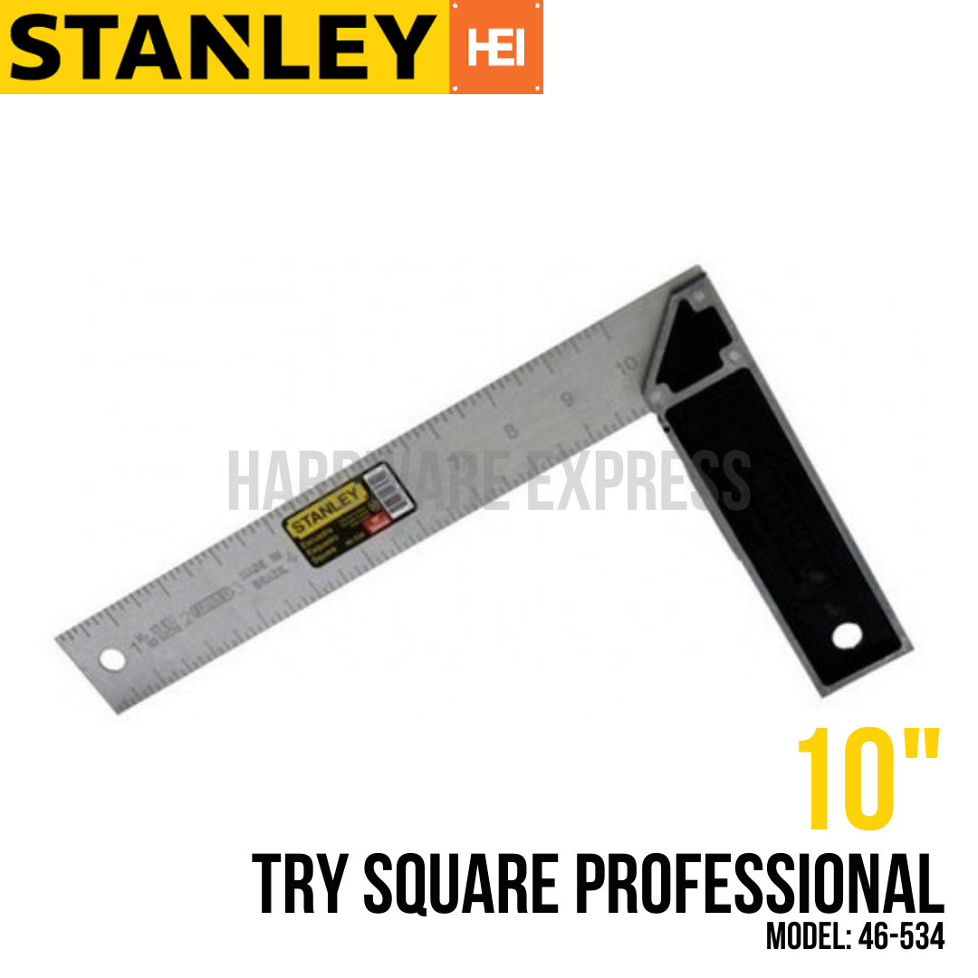 Stanley Try Square Professional 6" 46-530 / 8" 46-532 / 10" 46-534 / 12" 46-536 | Lazada PH