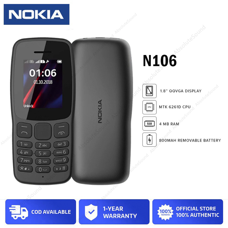 Nokia 105 Dual SIM 800 mAh - Keypad Cellphone Basic Phone 【100% ...