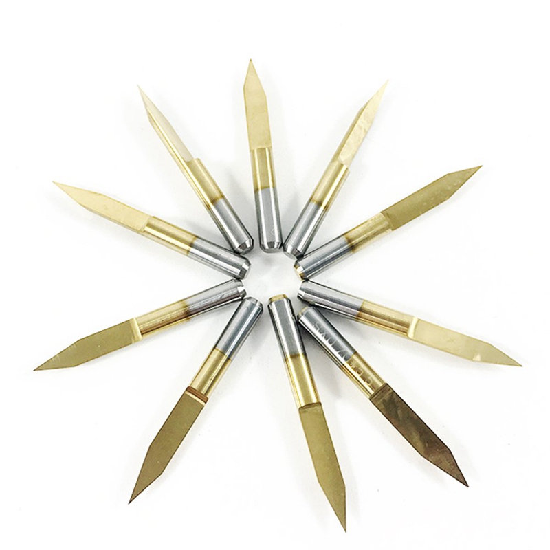 10Pcs 30 Degree 0.1mm Tip Titanium Coated Flat Bottom Carbide PCB ...