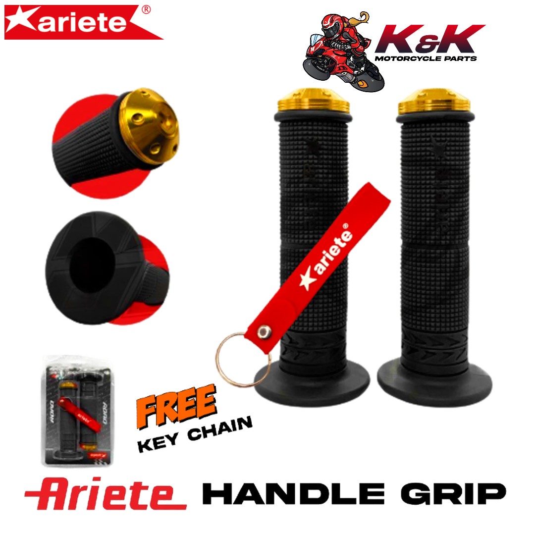 YAMAHA MIO GRAVIS | MOTORCYCLE HANDLE GRIPS ARIETE GOLD BAR END WITH ...