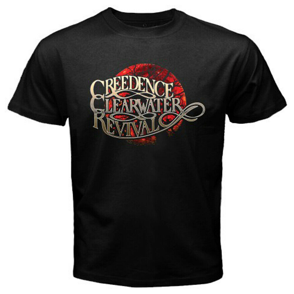 Creedence Clearwater Revival CCR Rock Band Logo Men's Black T-shirt ...
