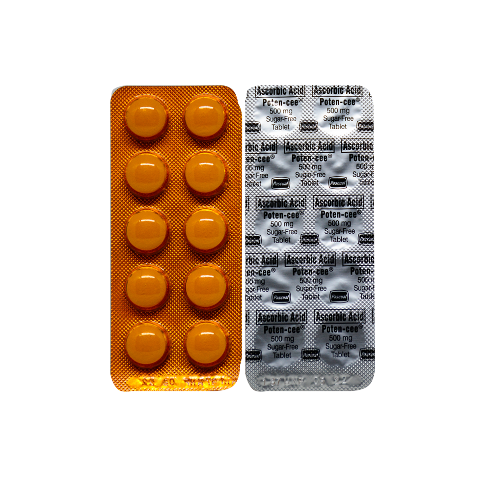 ASCORBIC ACID Poten-Cee 500mg Film-Coated Sugar-Free Tablet Vitamin ...