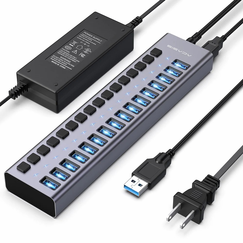 ACASIS Multi USB 3.0 Hub 16 Ports High Speed Na May Indibidwal na On ...
