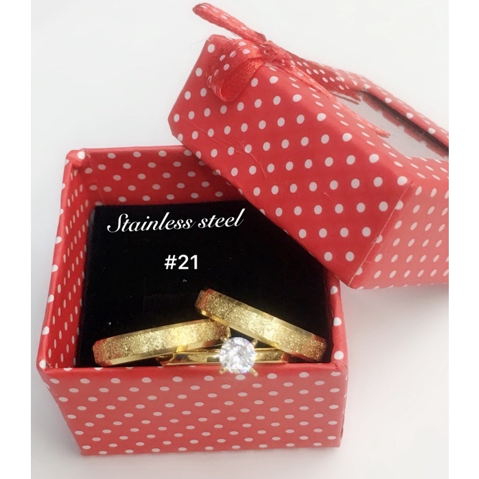 hypoallergenic stainless 3in1 set couple rings♞ | Lazada PH