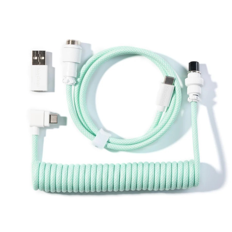Keychron Custom Coiled Aviator Cable for Keyboard, Angled Connector ...