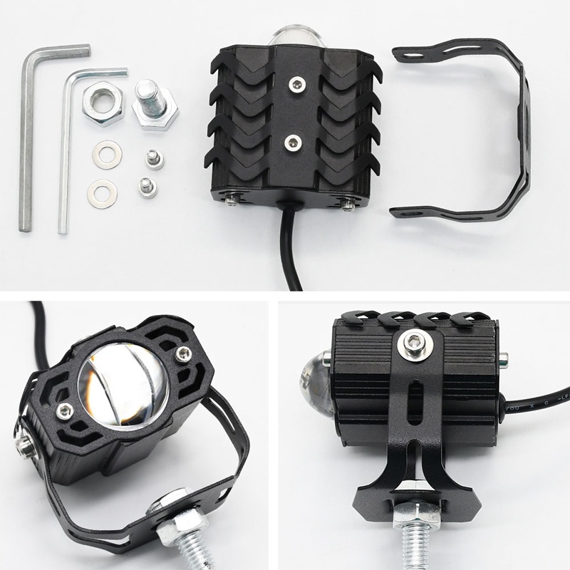 2pcs mini driving light v2 (white light + yellow light) headlight led ...