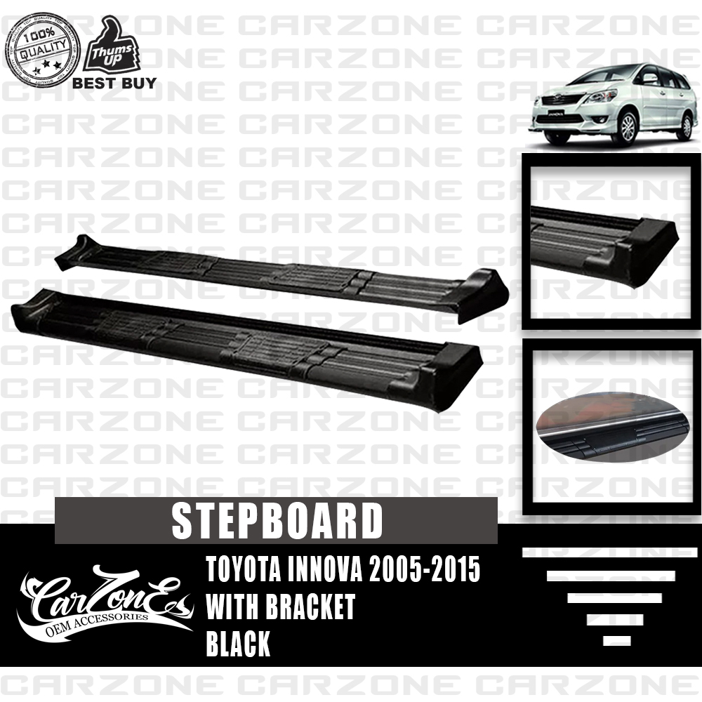 Toyota Innova 2005-2015 Universal Aluminum Stepboard (Black) with ...