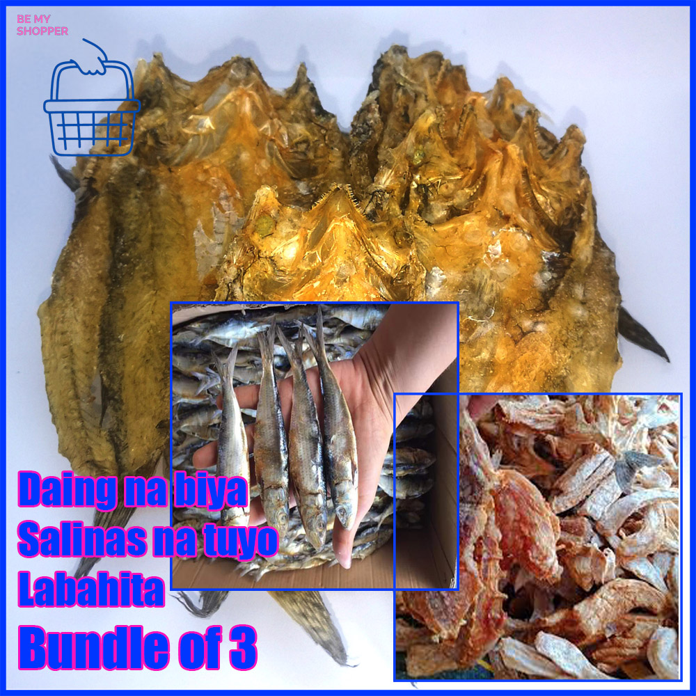 Bundle of 3 Daing na biya, Salinas na Tuyo & Dried Labahita freshy ...