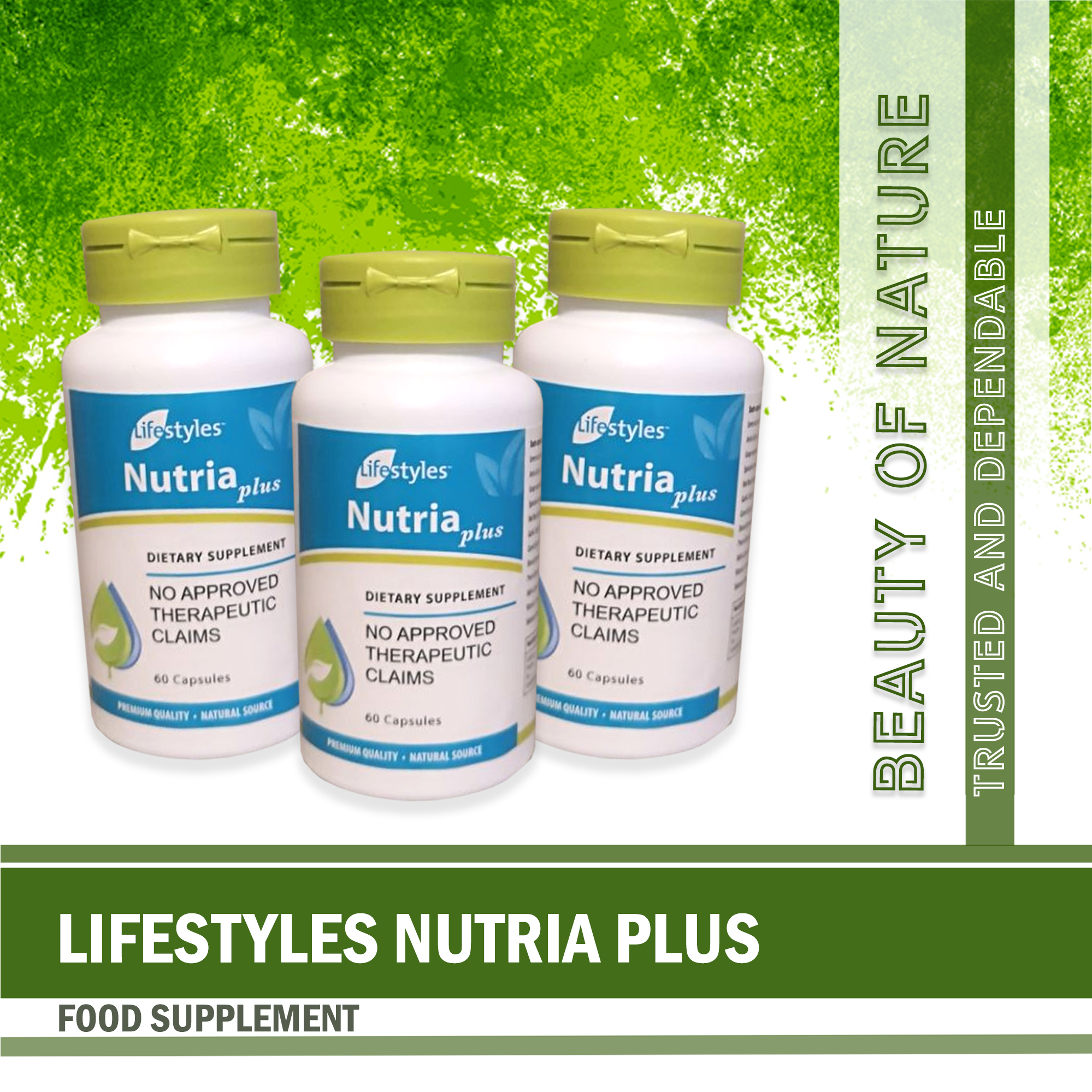 Lifestyles NUTRIA Capsules 3 Bottles | Lazada PH