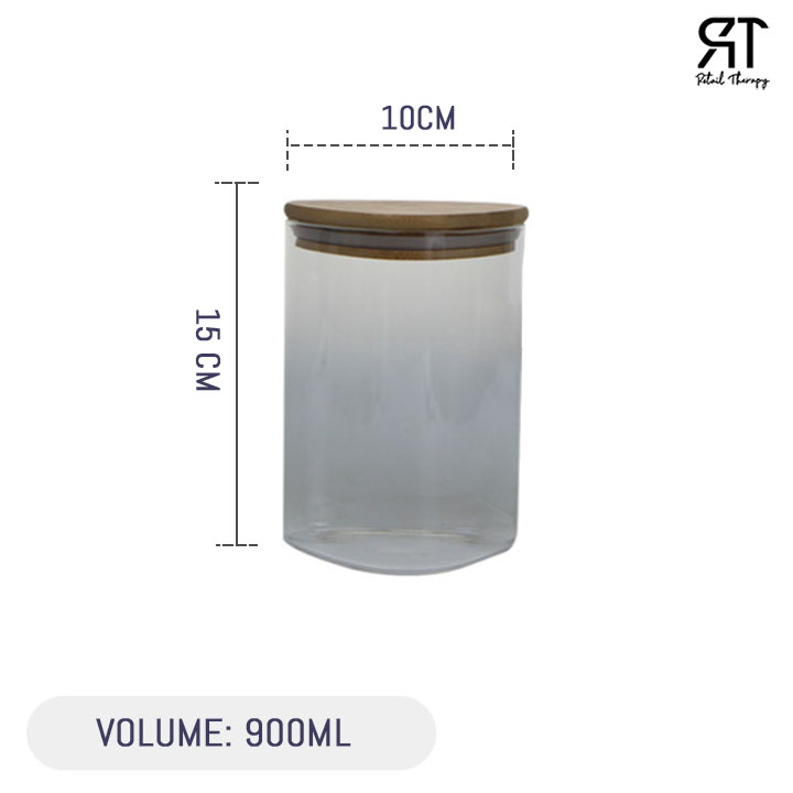 Triangle Shaped High Borosilicate Glass Jars Food Storage Canisters Set ...