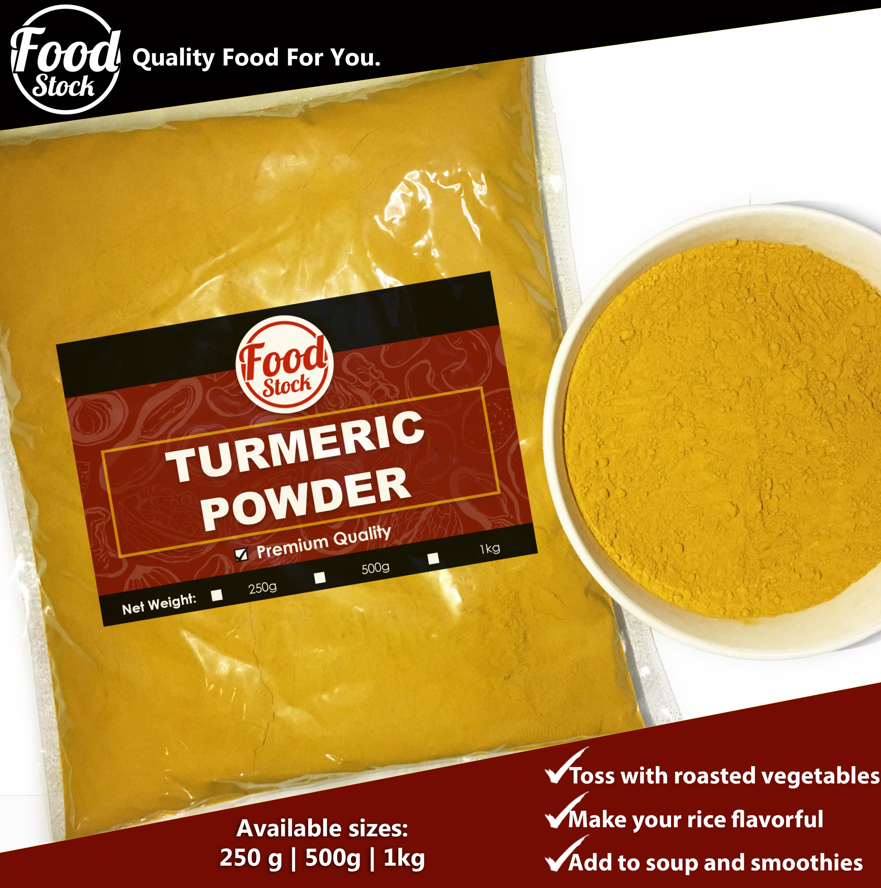 Food Stock Turmeric Powder 500g | Lazada PH