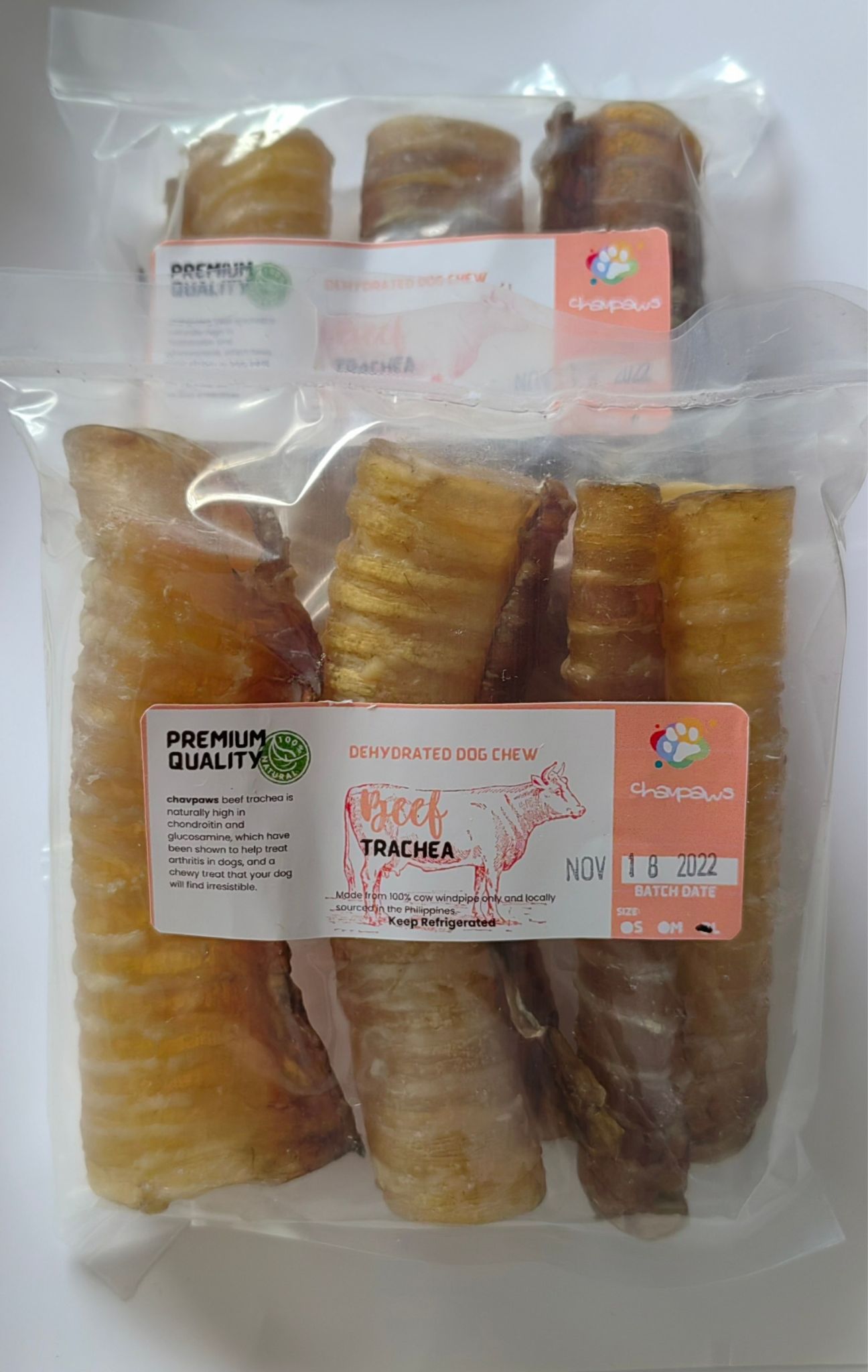 BEEF TRACHEA All Natural Dehydrated Premium Dog Dental Chew (3 PCS per ...