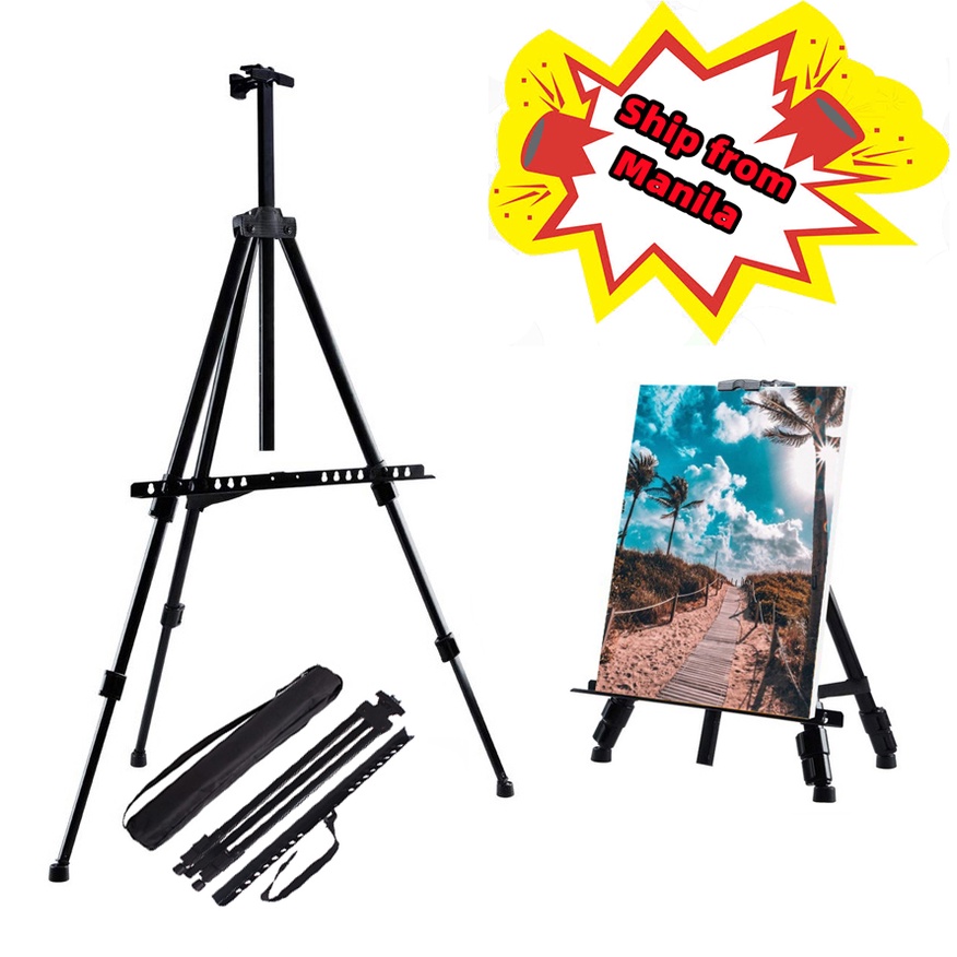Adjustable Easel Aluminum Painting/Display Stand with Carry Pouch ...