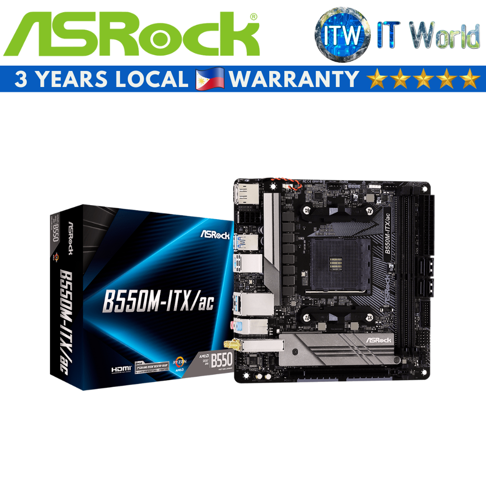 Asrock B550M-ITX/AC mini-ITX AM4 DDR4 Motherboard | Lazada PH