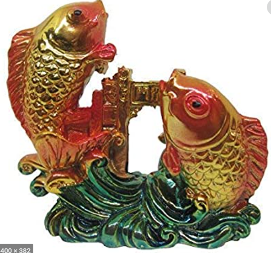 LUCKY CHARM DOUBLE CARP FIGURINE (3 INCHES) | Lazada PH