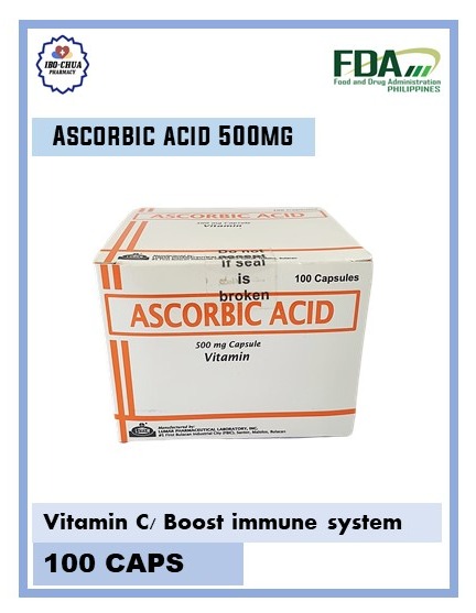 Ascorbic Acid 500mg LUMAR PHARMACEUTICAL LABORATORY, INC.- 100 capsules ...