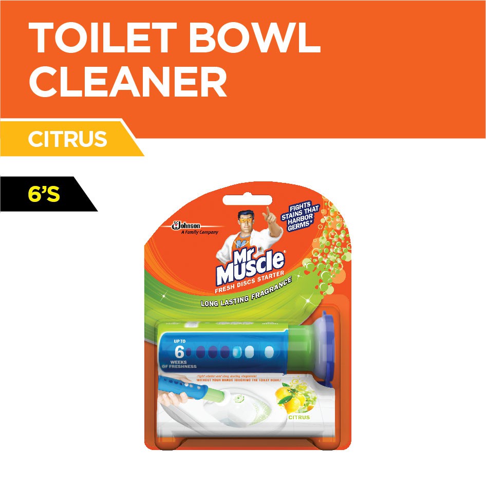 Mr. Muscle Fresh Disc Starter Citrus 6s | Lazada PH