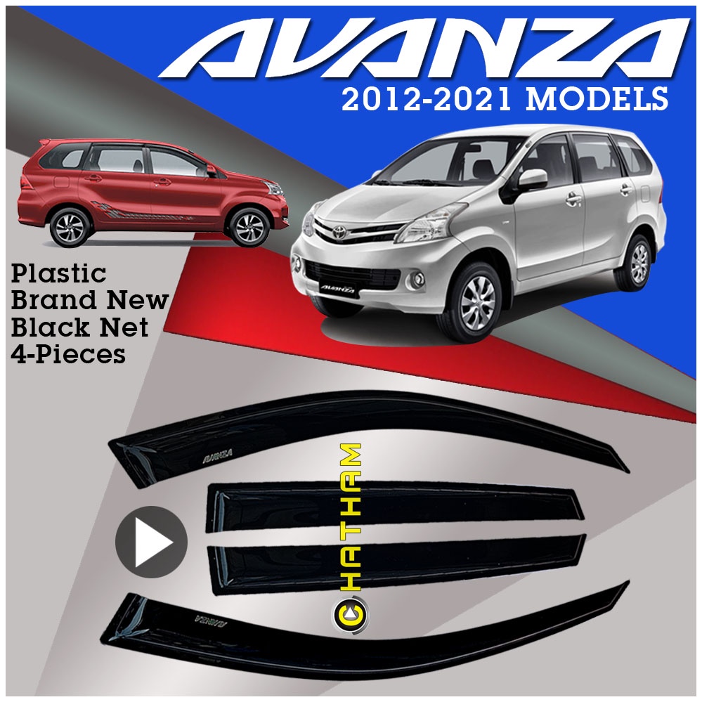Toyota Avanza 2012 up to 2021 ( Rain Guard Window Door Sun Visor ...