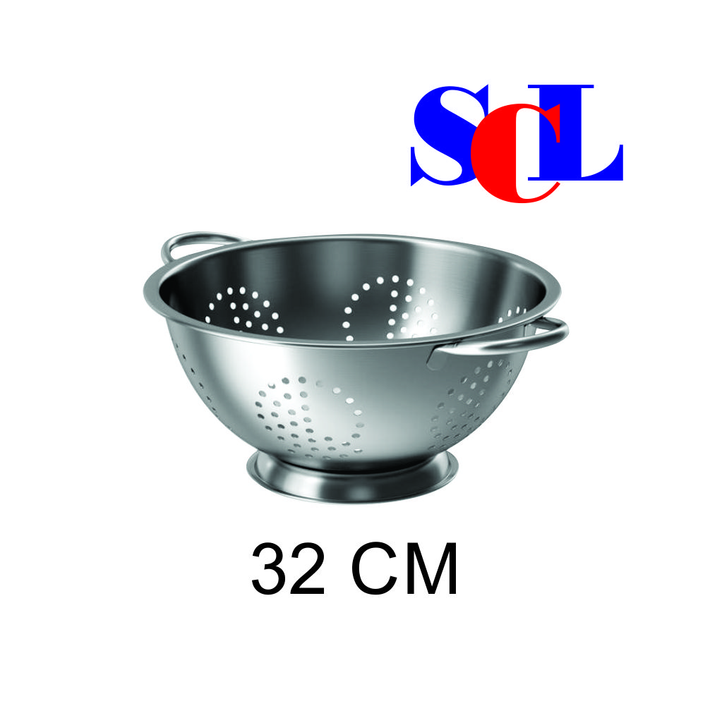 KITCHEN ESSENTIALS STAINLESS ROUND COLANDER (FOOD DRAINER/DRIPPER ...