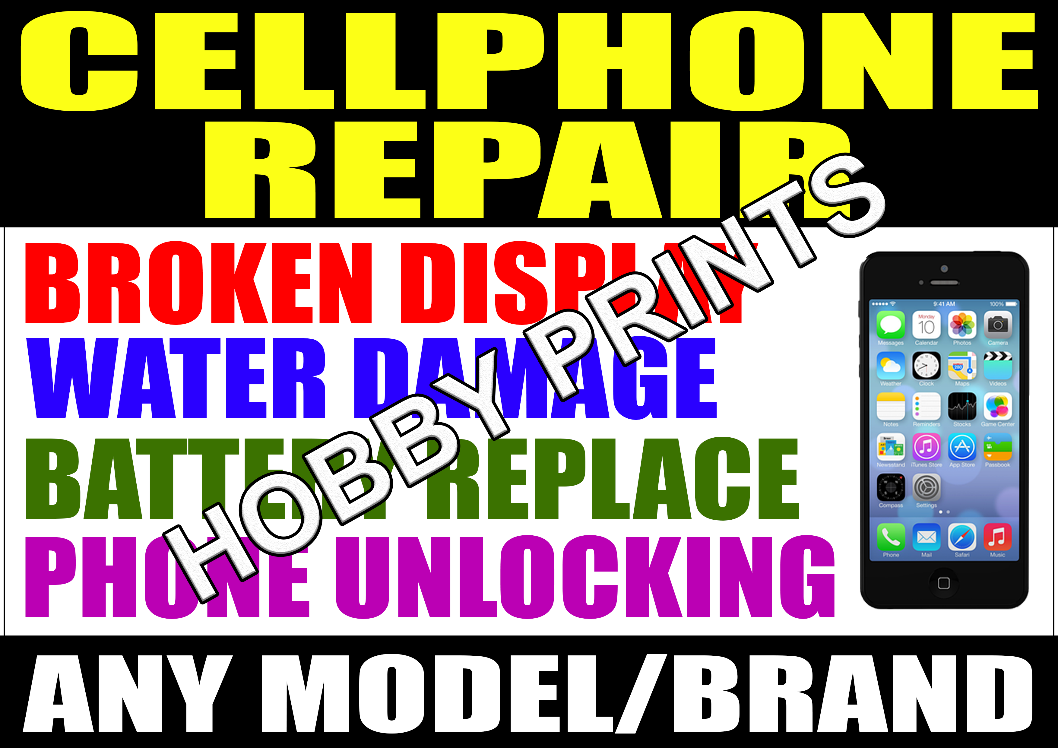 Cellphone Repair Laminated Signage Laminated Sign | Lazada PH