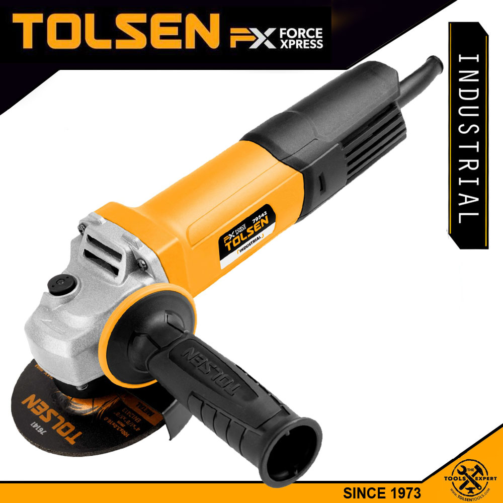 Tolsen Industrial Grade Angle Grinder 4" w/ 4 Free Accessories [ONLINE ...