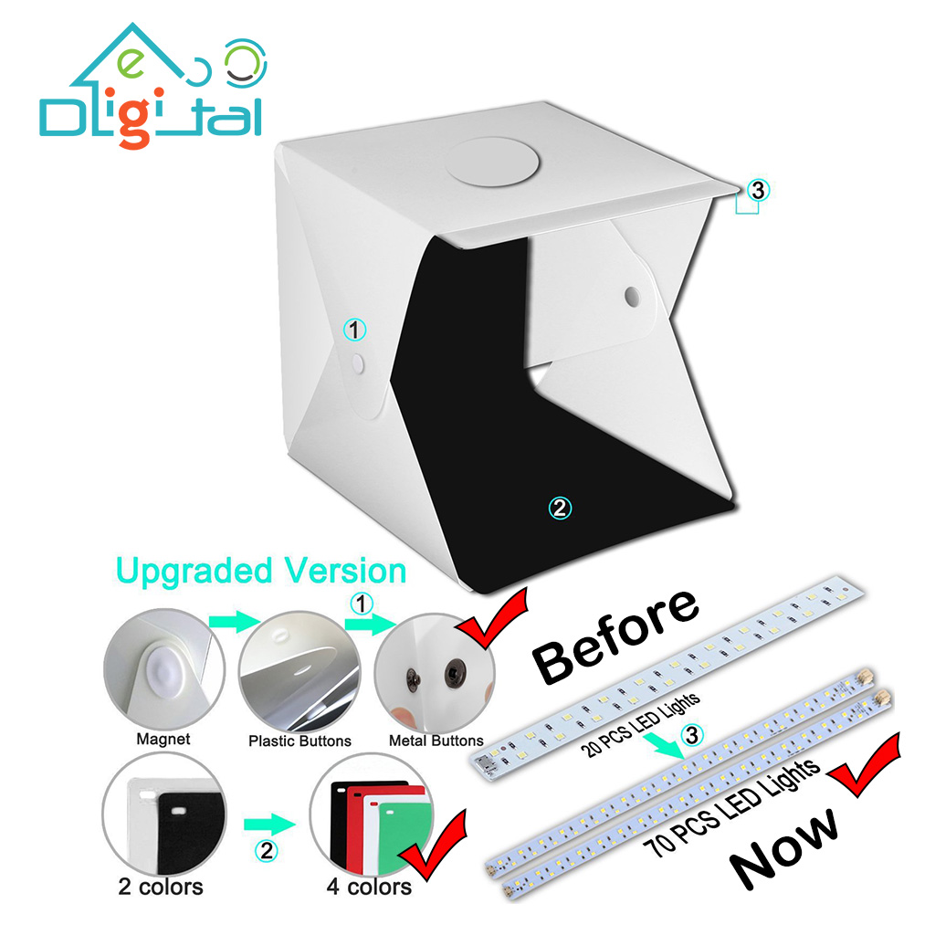 Ecodigital Upgrade Portable Folding Photography Studio Box Booth ...