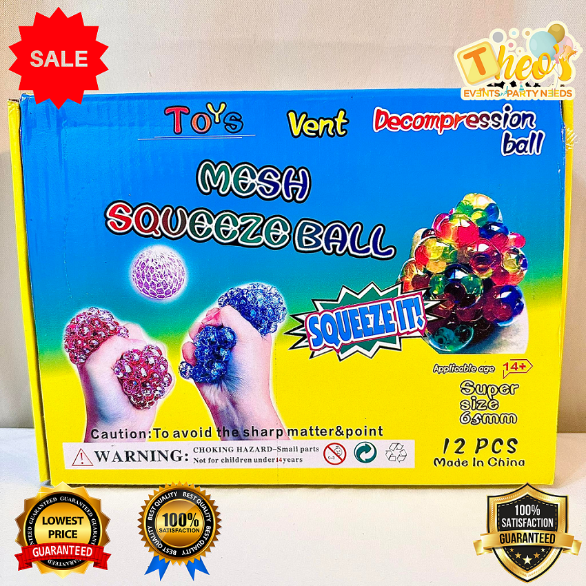 Mesh Squish Ball/Squeeze Ball Release Stress Funny Anti-Stress Squishy ...