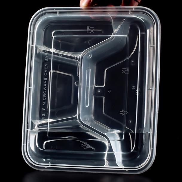 Hot w20f68c 10pcs Multi grid Disposable Lunch Box tupperware Microwave ...