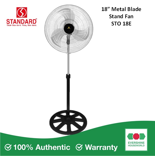 STANDARD 18 INCHES METAL BLADE STAND FAN STO-18E | Lazada PH