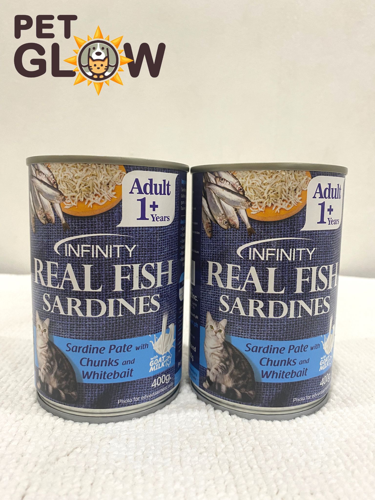 Infinity Real Fish Sardines Wet Cat Canned Food 400g (Adult 1+ Years ...