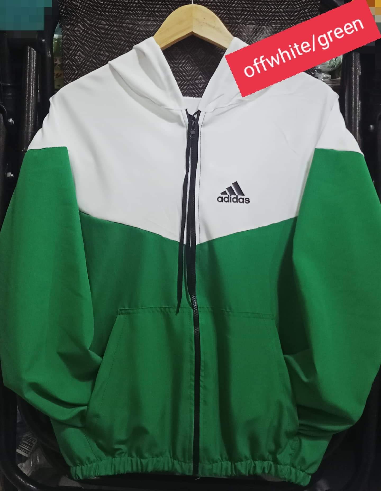TASLAN 2 TONE PLAIN TRICOLOR HOODIE JACKET(UNISEX)FIT UP TO SEMI XL ...