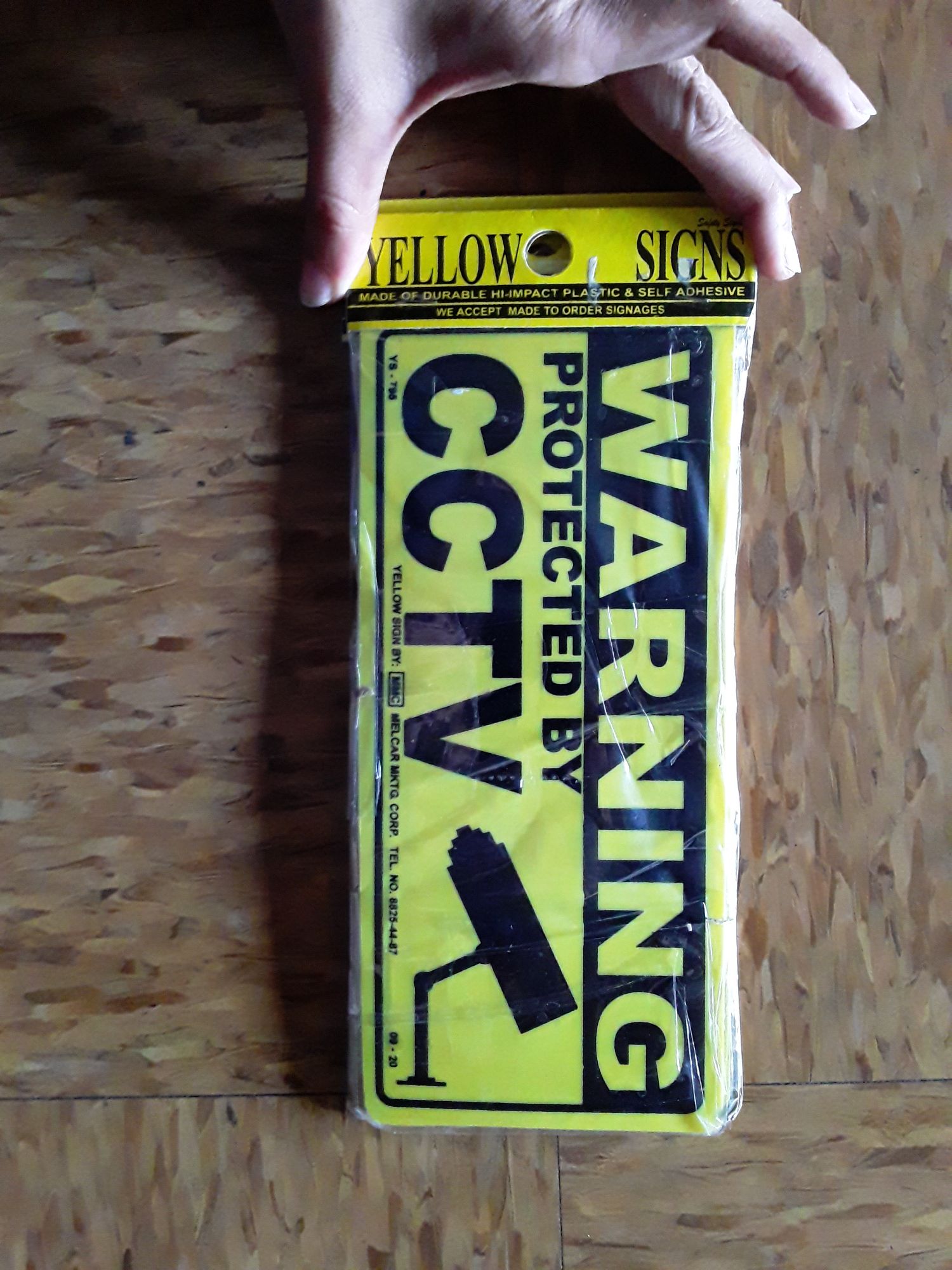 YELLOW SIGNAGE PROTECTED BY CCTV PVC LENGTHWISE SIZE | Lazada PH