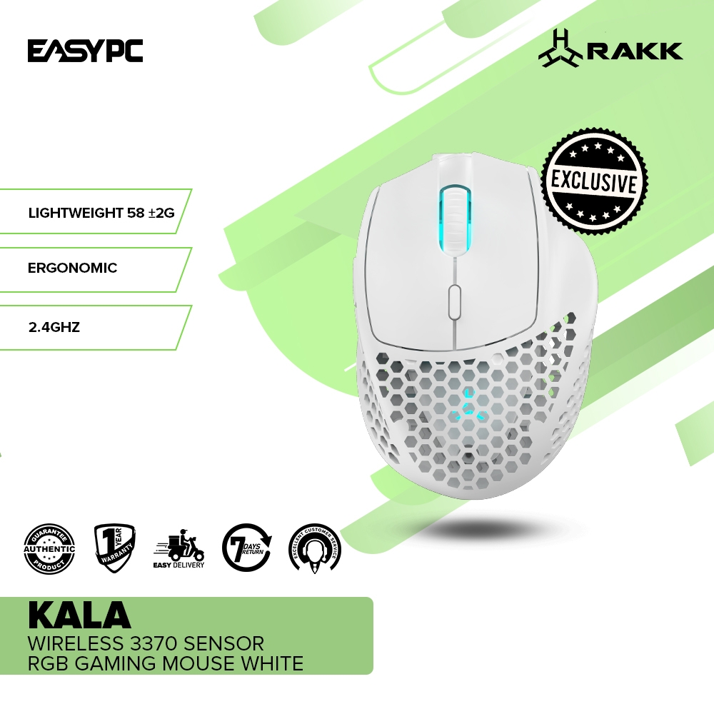 EasyPC | RAKK KALA RGB Wireless Gaming Mouse PAW 3370 Sensor Kailh GM 8 ...