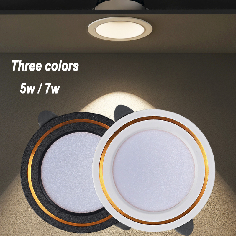 TOPINCN 3- Colors LED Downlight Spotlight 5W 7W Recessed in LED Ceiling ...