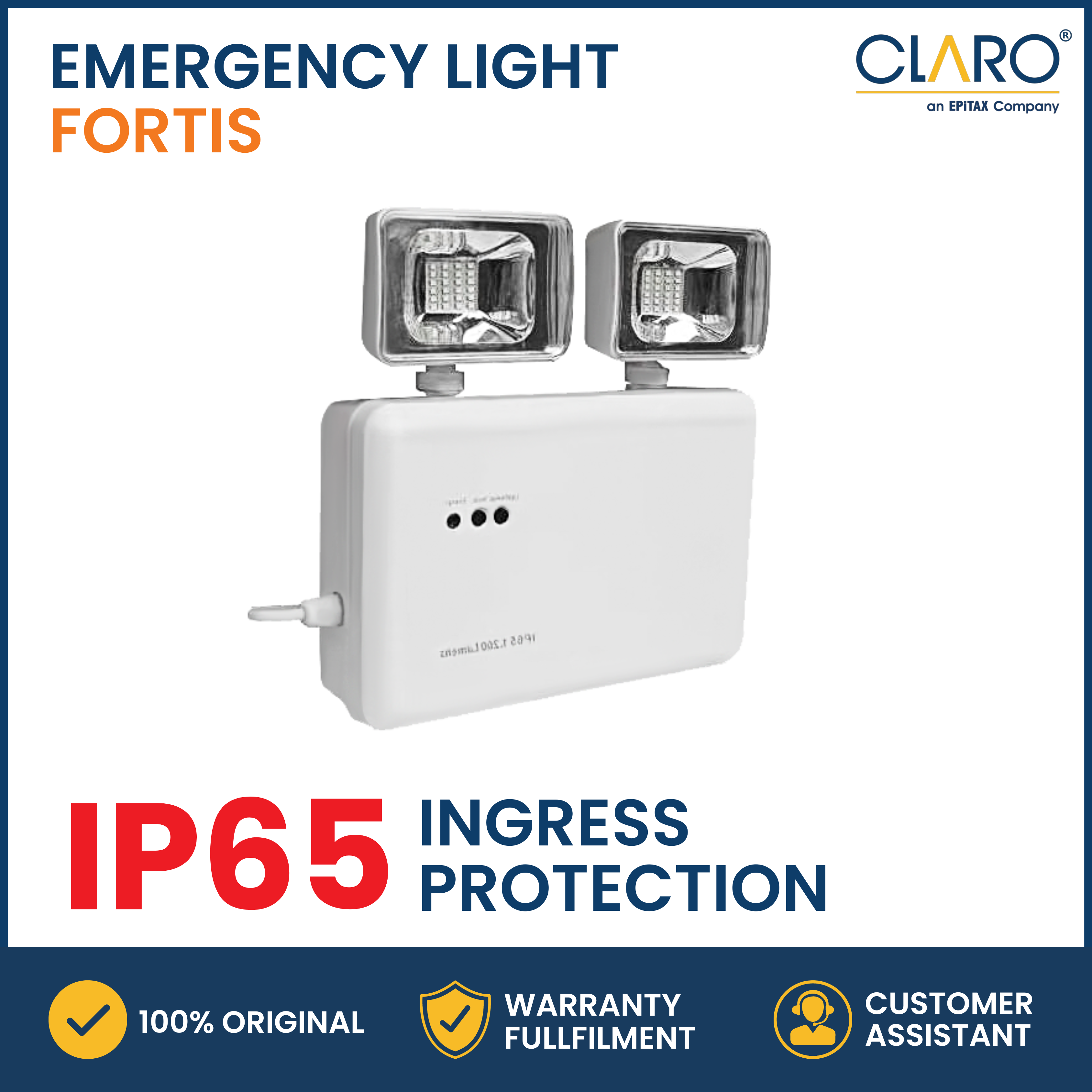 CLARO "FORTIS" IP65 EMERGENCY LIGHT WATERPROOF/ EMERGENCY LIGHT HEAVY ...